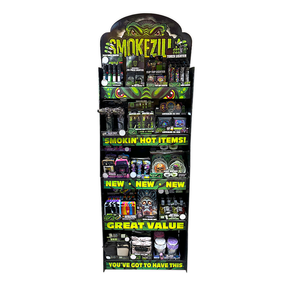 Smokezilla Floor Display August 2025 - NOVELTY INC WHOLESALE