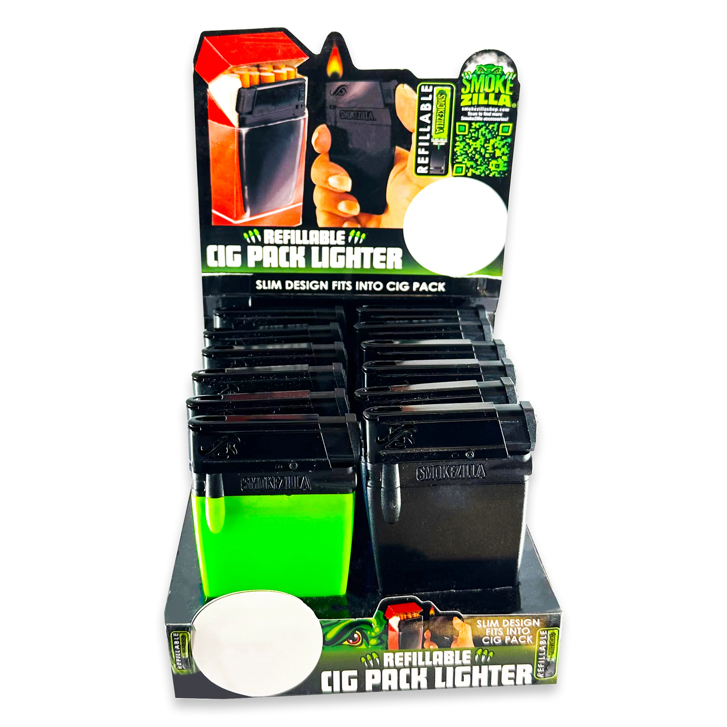 ITEM NUMBER 023483 REFILLABLE CIG PACK LIGHTER 12 PIECES PER DISPLAY ...