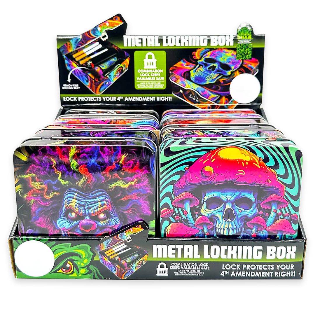 Metal Locking Storage Box with Roll Tray - 6 Pieces Per Retail Ready D ...