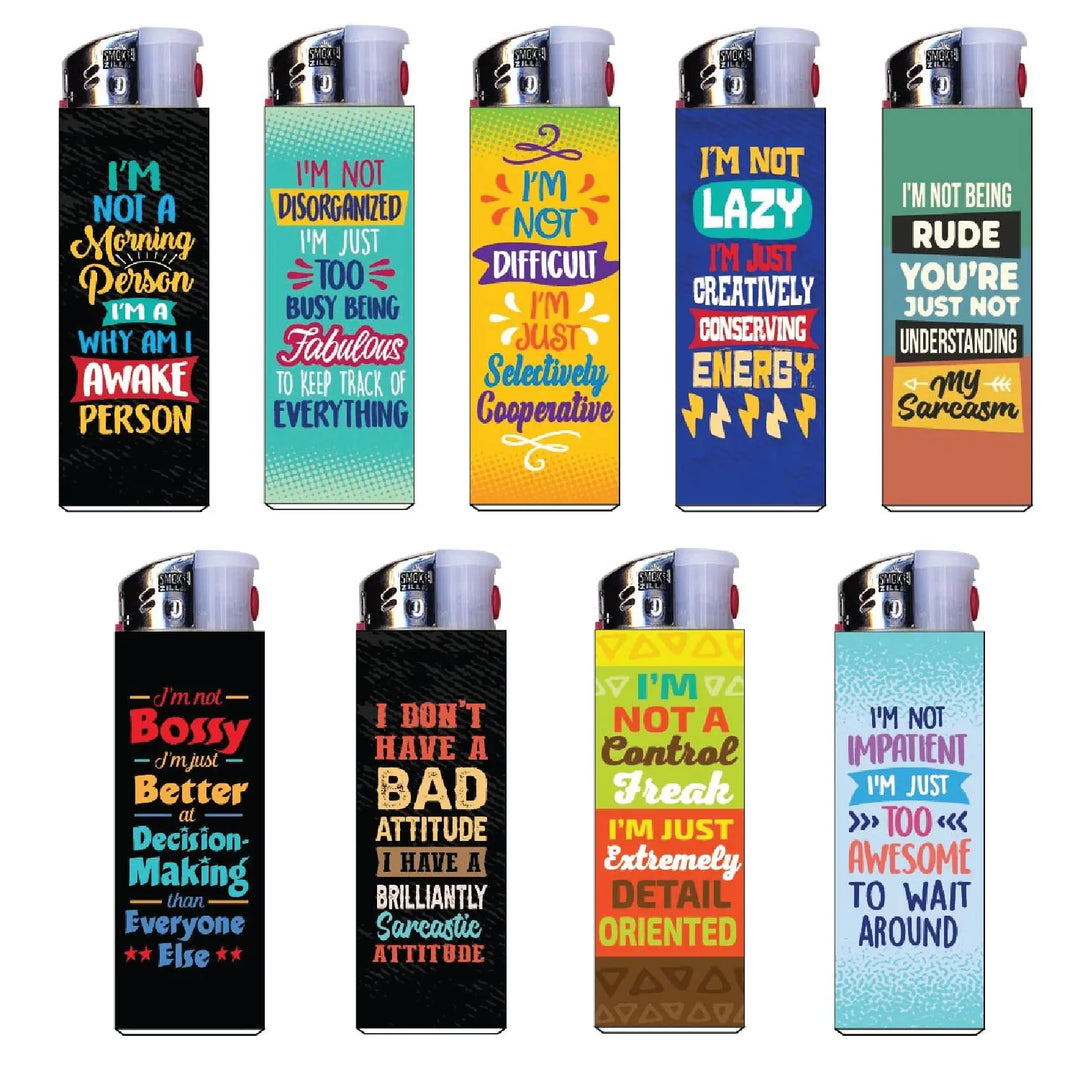 Sarcastic Light Up Curve Lighter - 30 Pieces Per Retail Ready Display ...