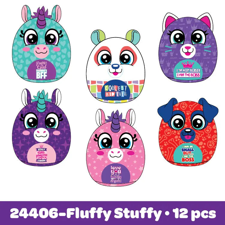 ITEM NUMBER 024406 KIDS FLUFFY STUFFY PILLOW PLUSH 12 PIECES PER DISPL ...