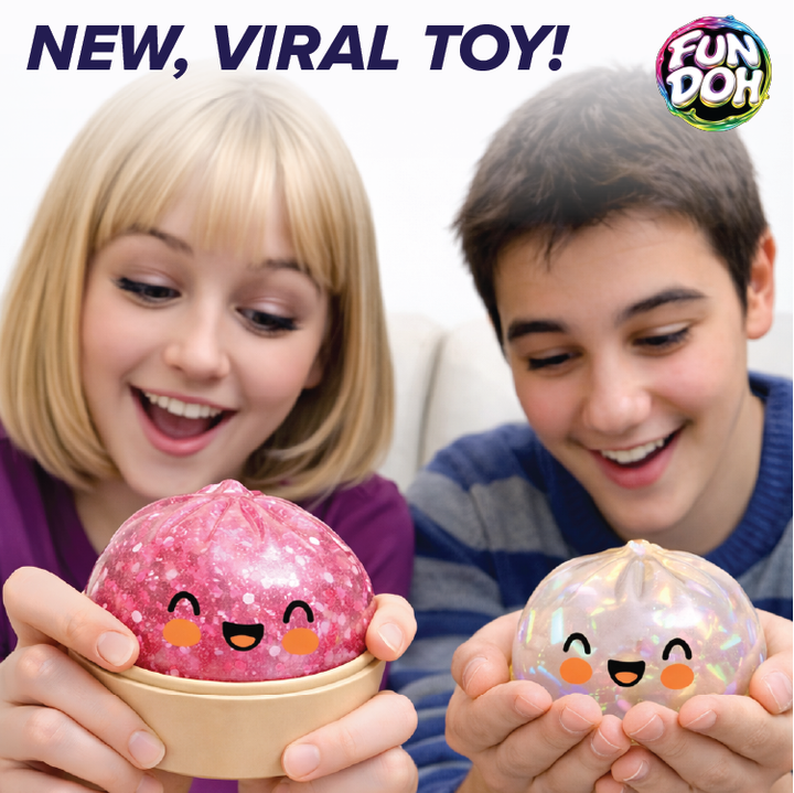 Fun Doh Squishy Mystery Dumpling Toy - 12 Pieces Per Retail Ready Disp ...