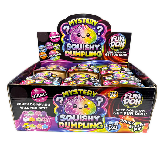 Fun Doh Squishy Mystery Dumpling Toy - 12 Pieces Per Retail Ready Disp ...