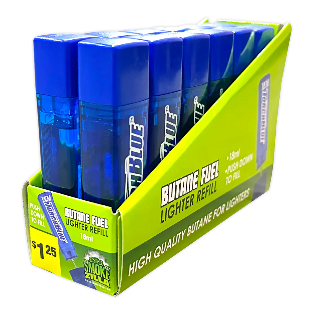 18ML Bulk Torch Blue Butane Refill - 12 Pieces Per Retail Ready ...