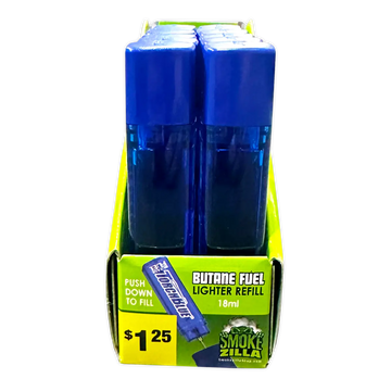 18ML Bulk Torch Blue Butane Refill - 12 Pieces Per Retail Ready ...