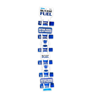 18ML Bulk Torch Blue Butane Refill - 12 Pieces Per Retail Ready Displa ...