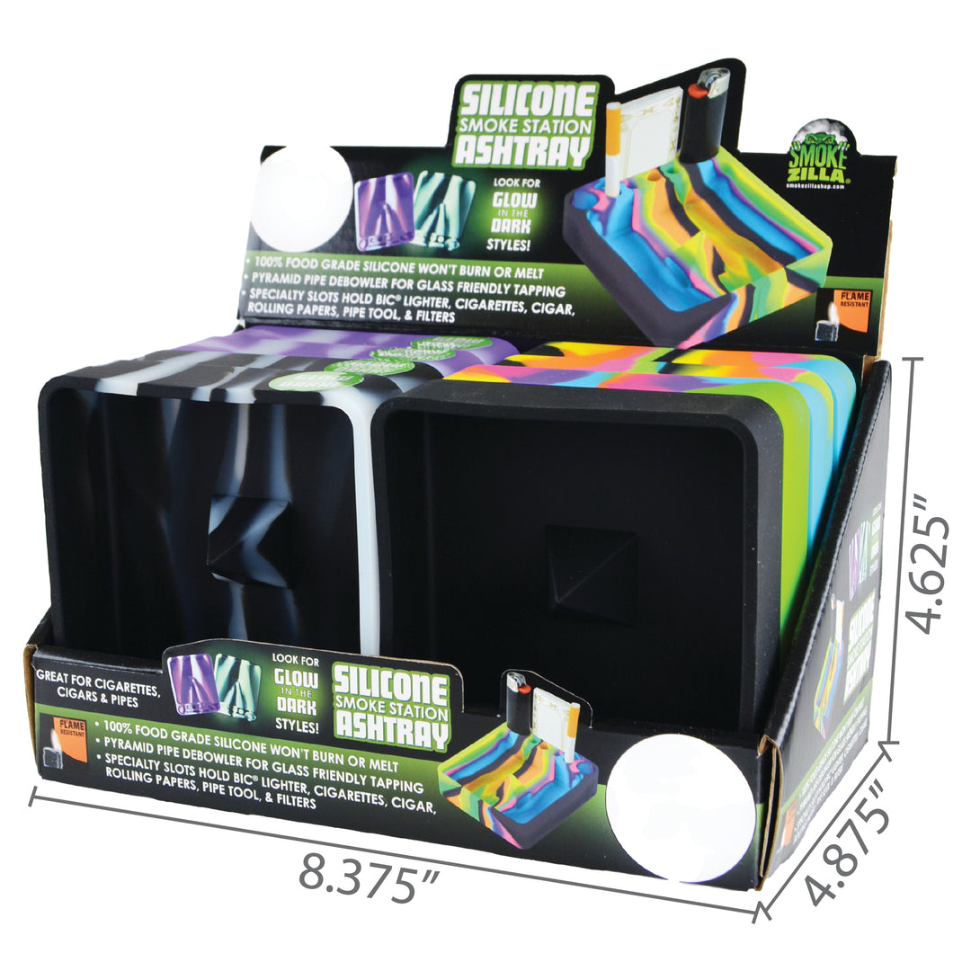 Silicone Ashtray with Assorted Colors- 8 Per Retail Ready Wholesale Di ...