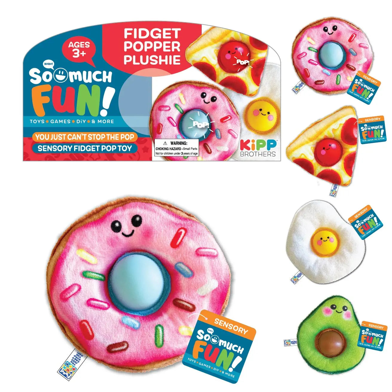 ITEM NUMBER 022864 SENSORY FIDGET POPPER PLUSHIE 12 PIECES PER DISPLAY ...