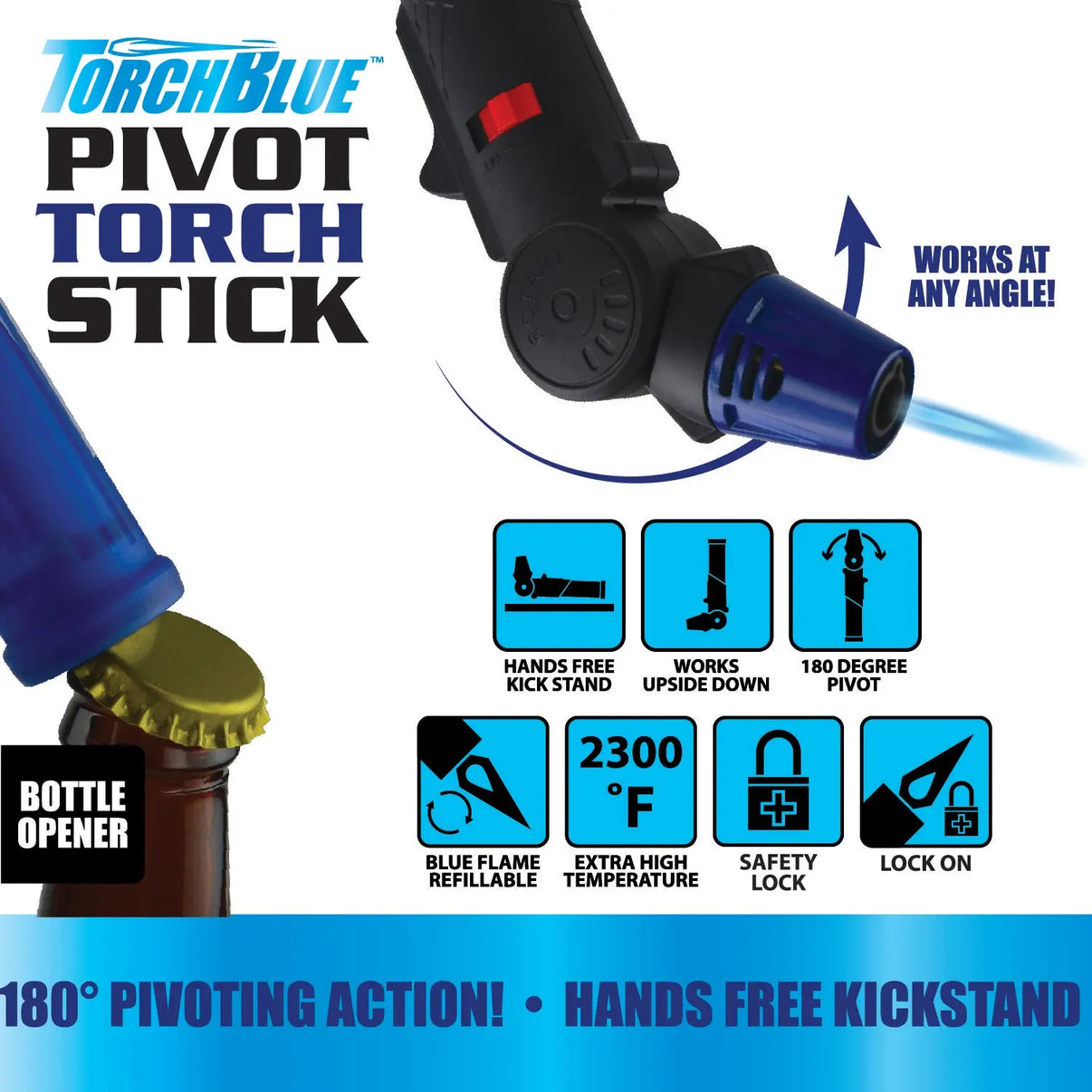 ITEM NUMBER 023280 TORCH BLUE PIVOT STICK 12 PIECES PER DISPLAY ...