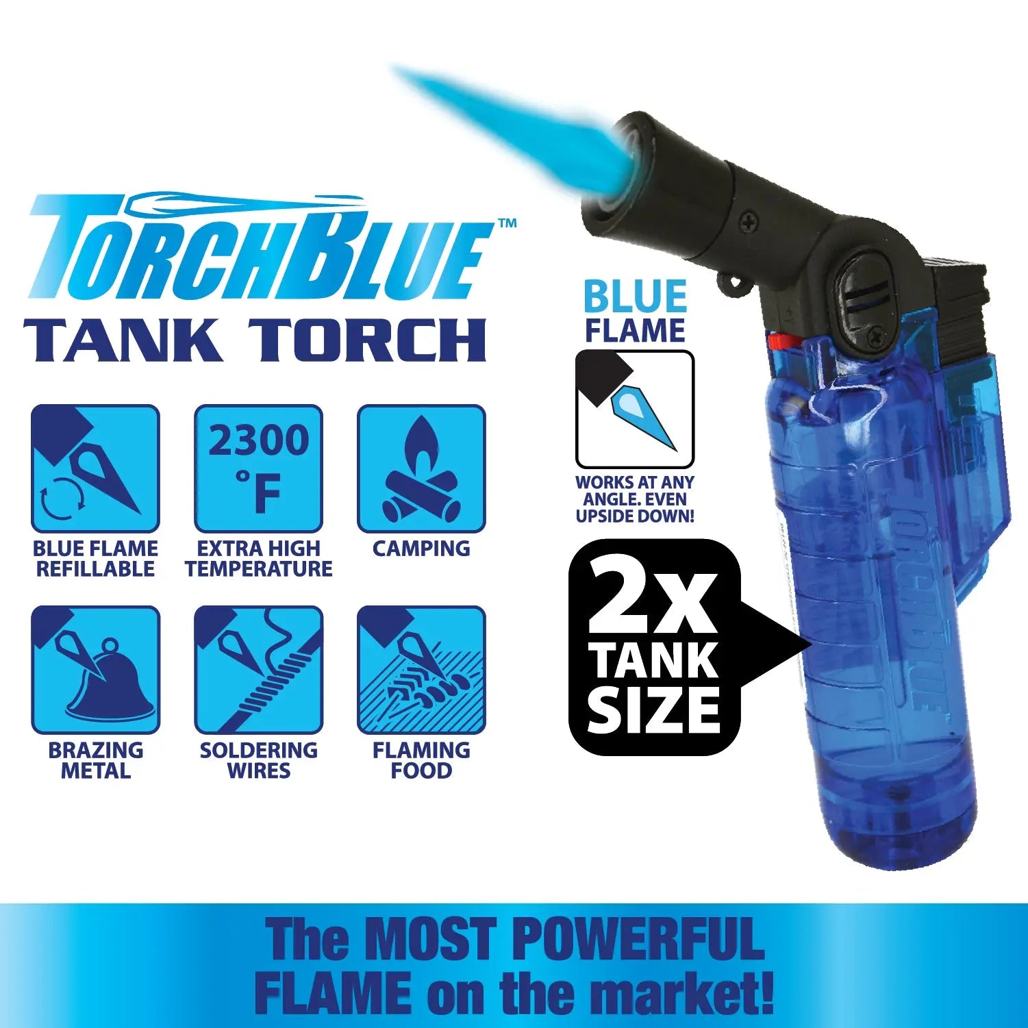 ITEM NUMBER 023814 TORCH BLUE LARGE TANK TORCH XXL 16 PIECES PER DISPL ...