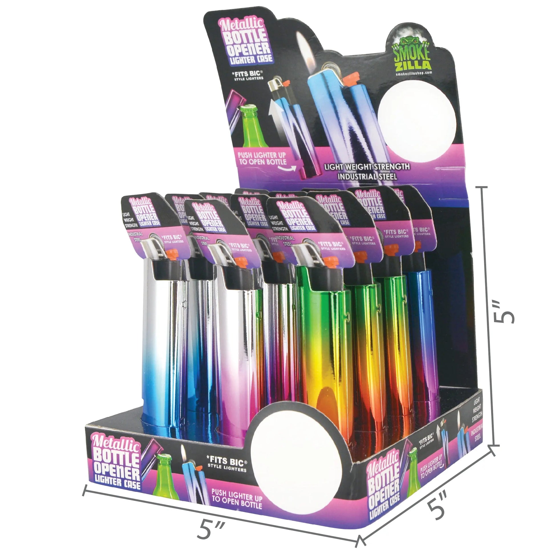 ITEM NUMBER 025437 METAL LIGHTER CASE BOTTLE OPENER 12 PIECES PER DISP ...