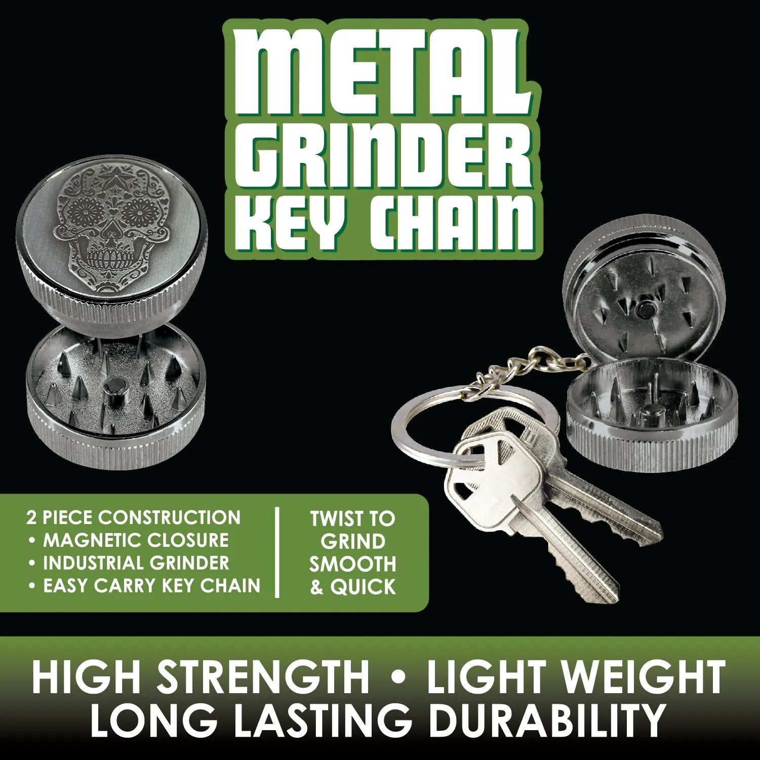 Metal Grinder Keychain – NOVELTY INC WHOLESALE