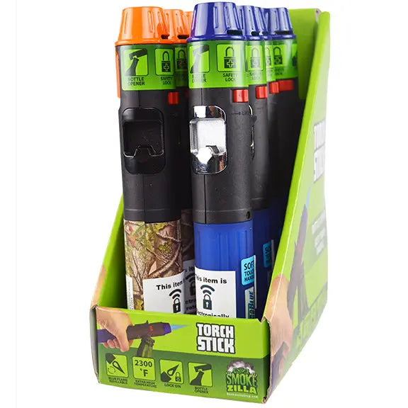 Camo and Blue Torch Stick Lighter Assortment - 8 Pieces Per Retail ...
