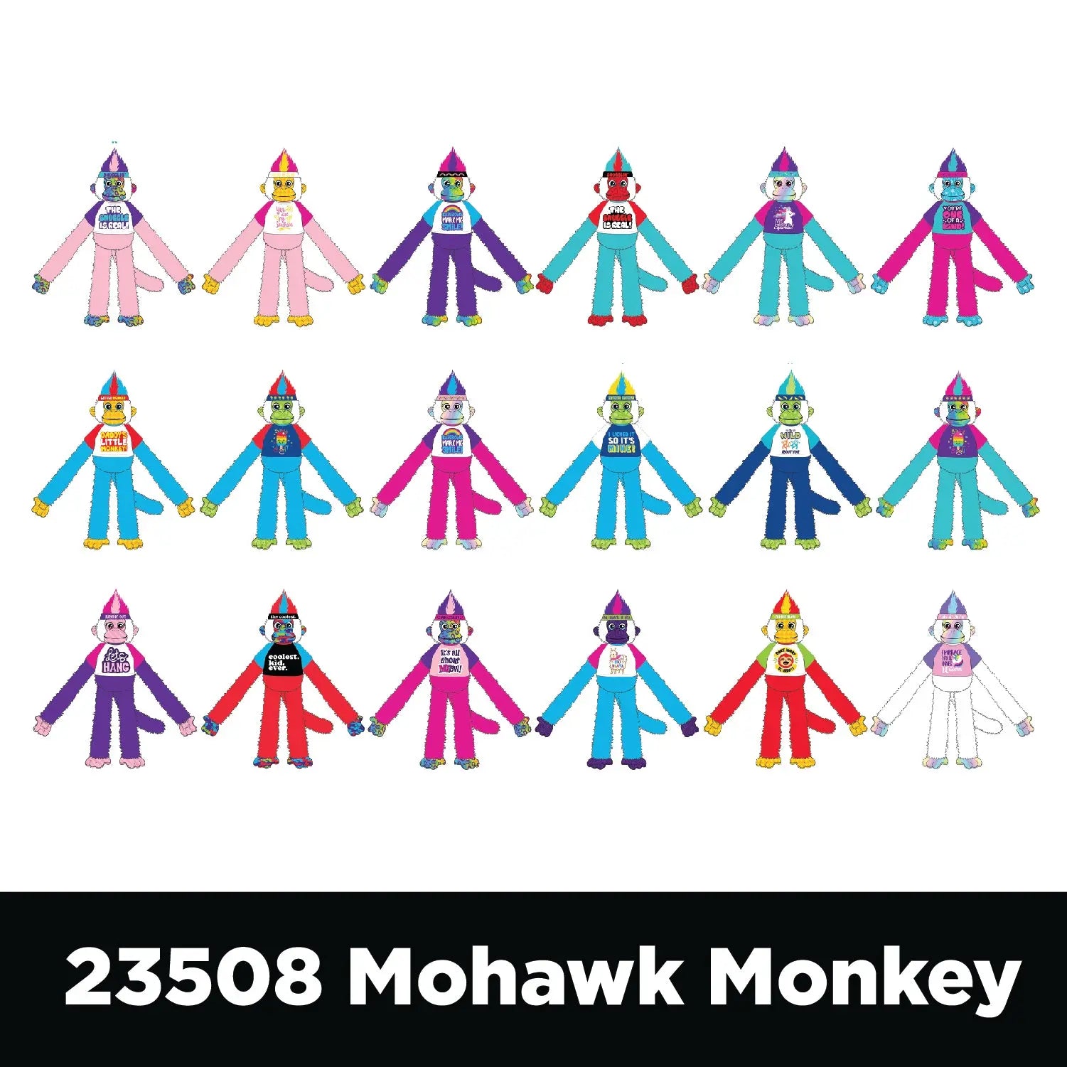 ITEM NUMBER 088436 MOHAWK MONKEY FLOOR DISPLAY 30 PIECES PER DISPLAY ...